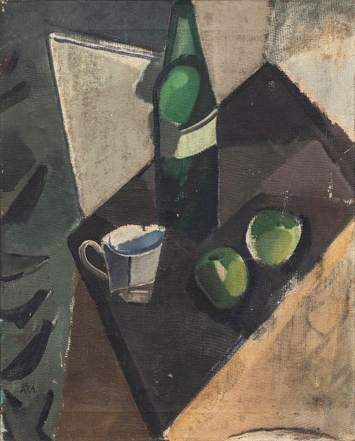 Lot 46 | Still Life with Bottle | K.H. Ara | derivaz-ives.com